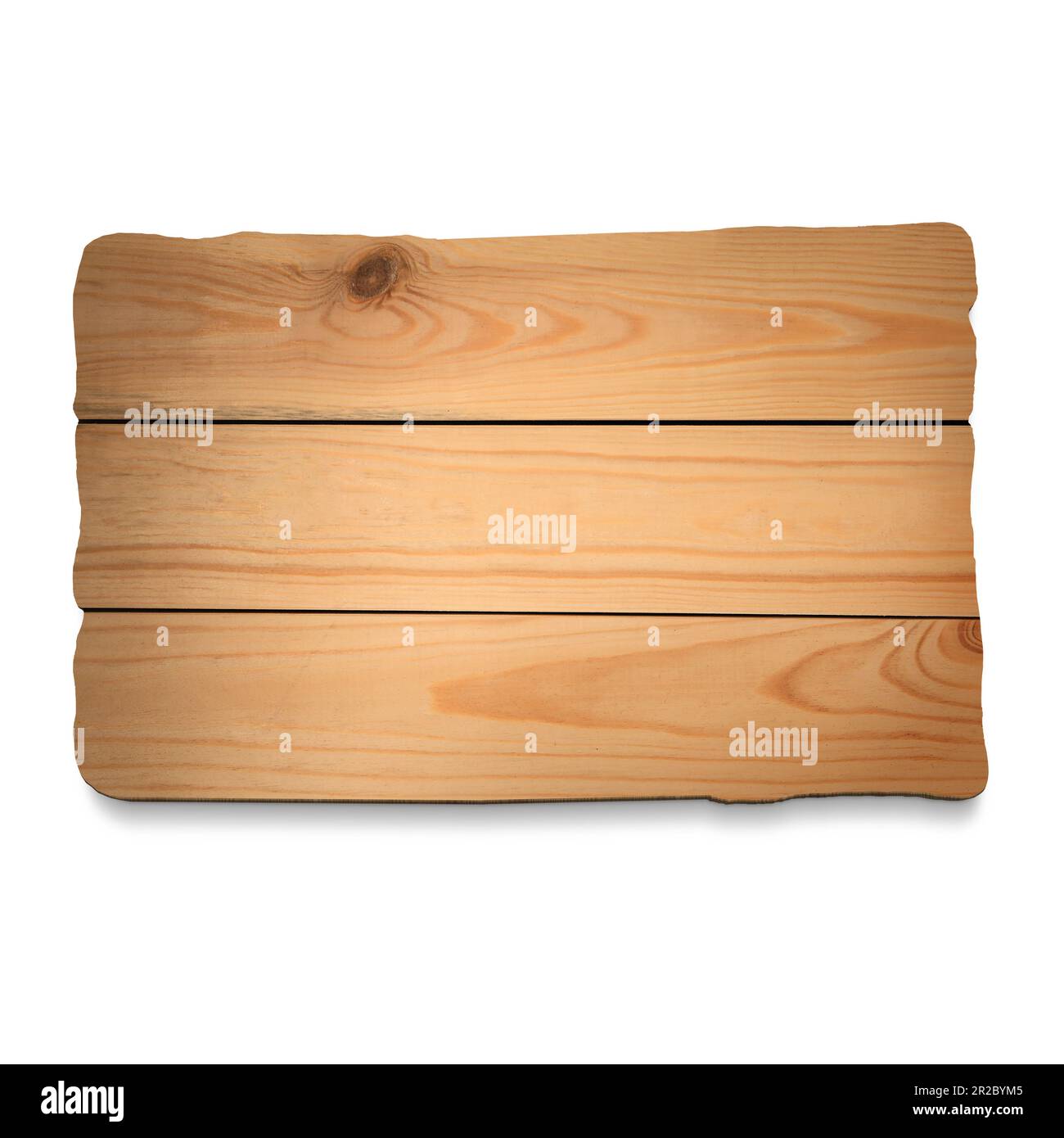 Empty wooden board isolated on white. Mockup for design Stock Photo - Alamy