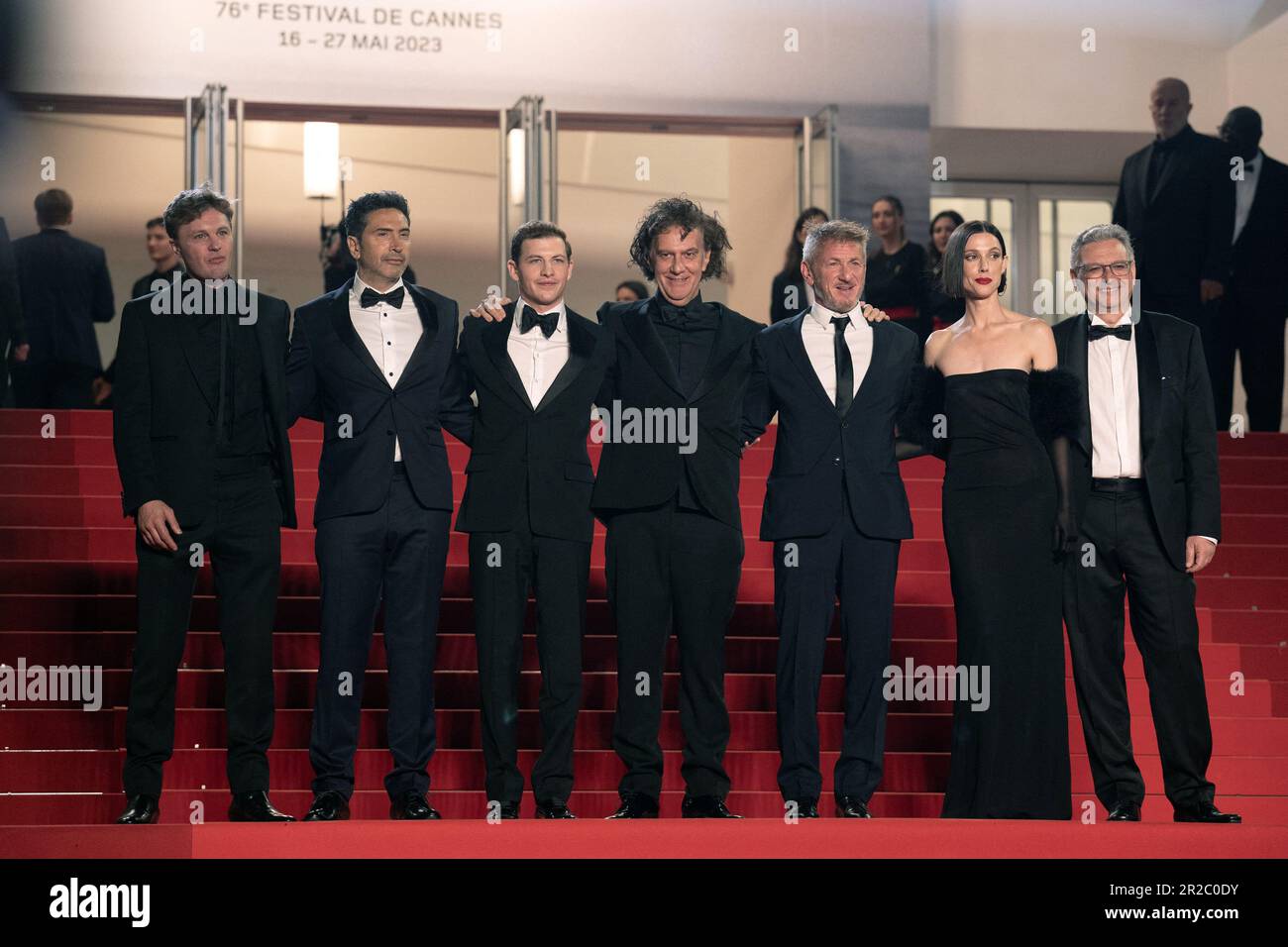 Cannes, France. 19th May, 2023. Michael Pitt, Warren Goz, Tye Sheridan ...