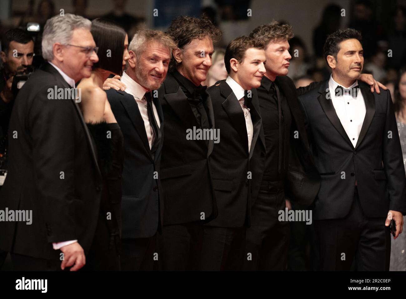 Cannes, France. 19th May, 2023. Michael Pitt, Warren Goz, Tye Sheridan ...