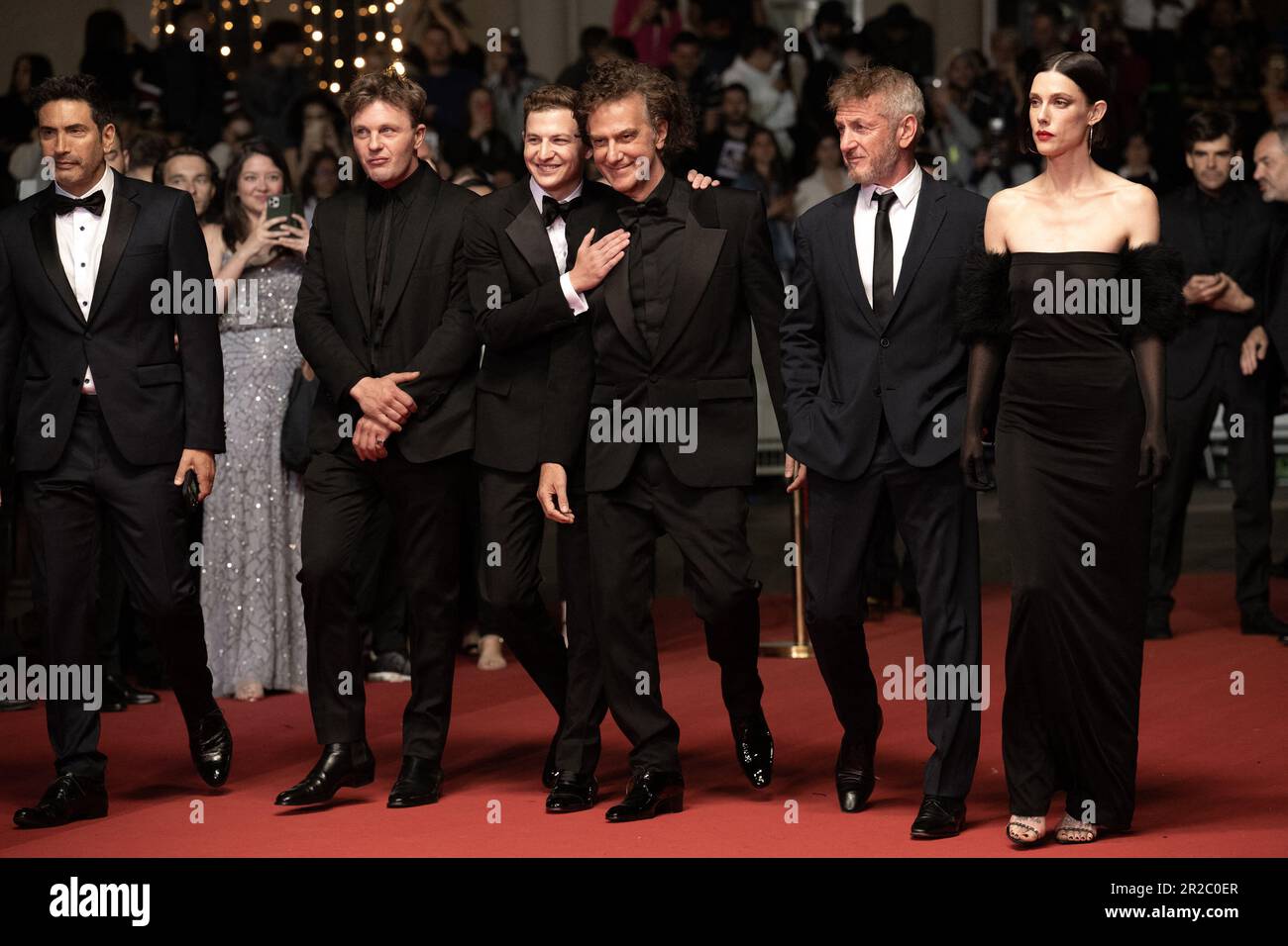 Cannes, France. 19th May, 2023. Michael Pitt, Warren Goz, Tye Sheridan ...