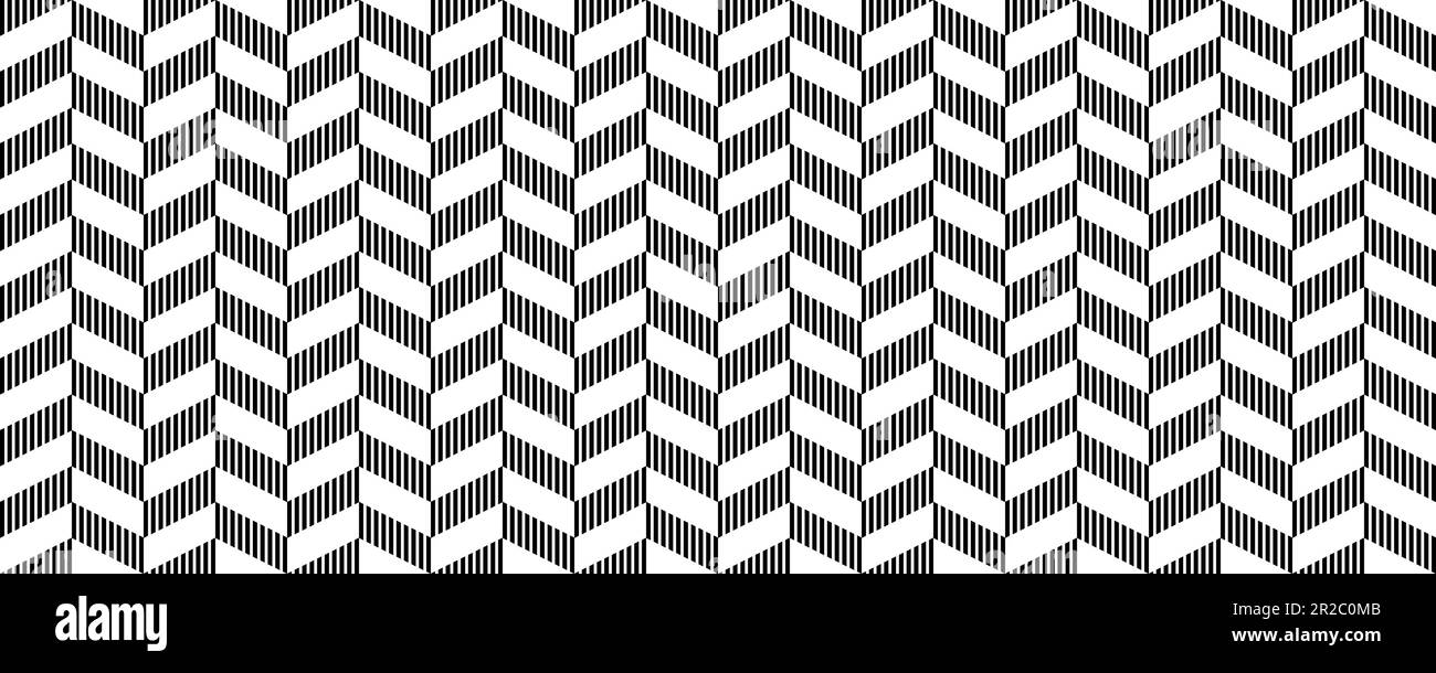 Herringbone Seamless Pattern Black White Chevron Background Repeating Zigzag Texture With