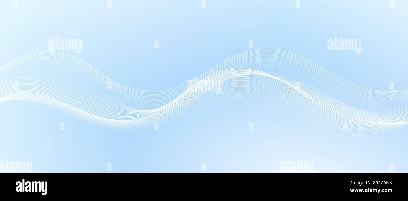 Undulate smooth wave lines design. Abstract flowing curved stripes ...