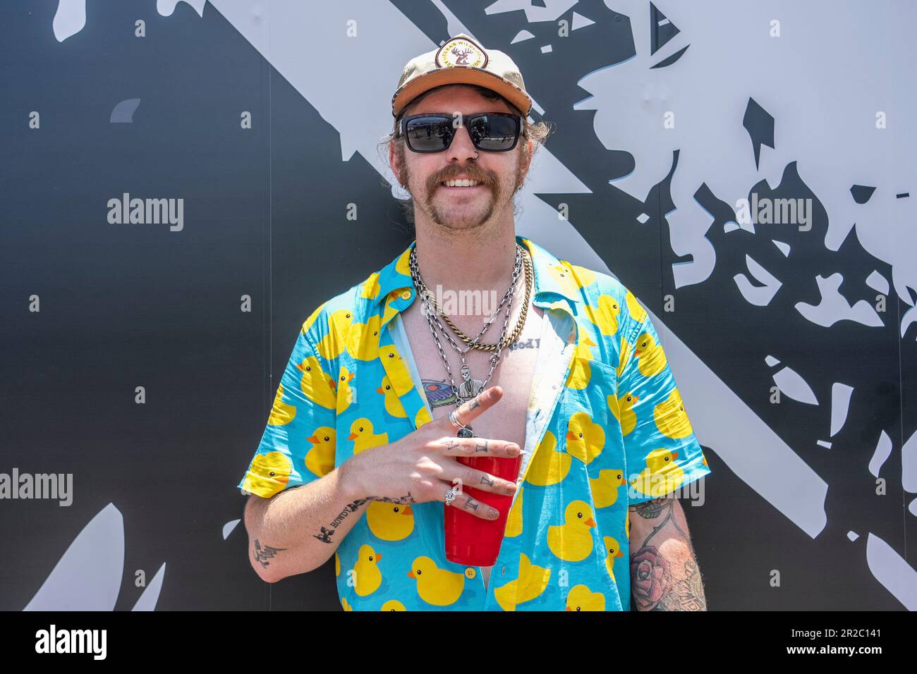 Austin Meade poses at the Welcome To Rockville Music Festival on ...