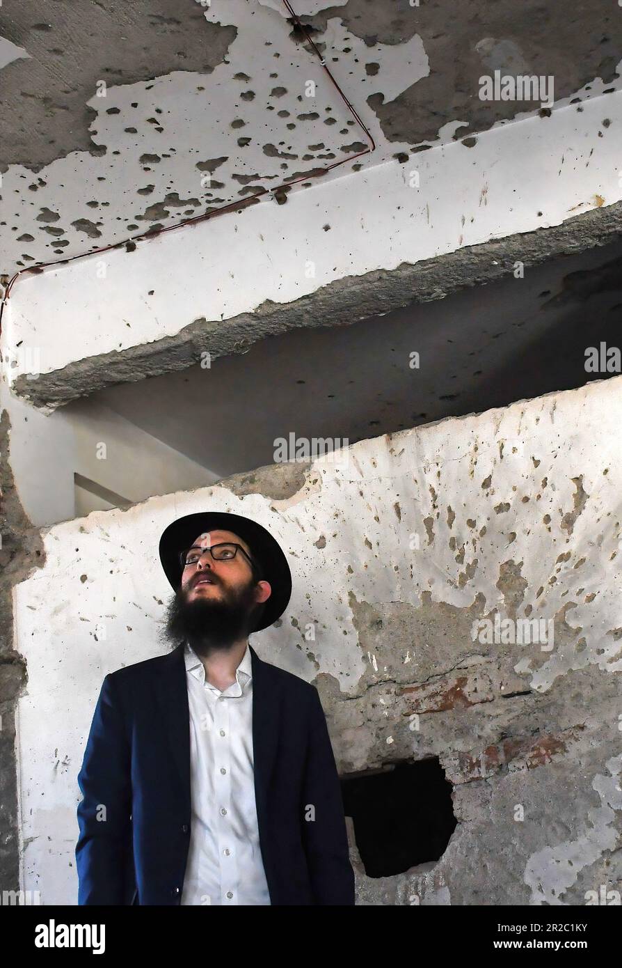 Rabbi Israel Kozlovsky, director of Nariman Lighthouse (Chabad) looks ...