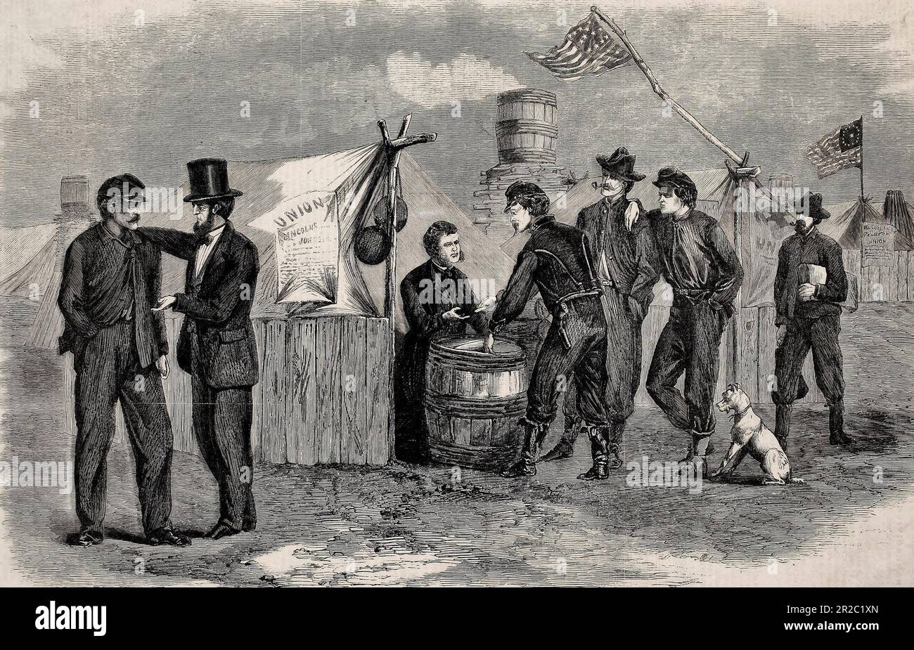 The Presidential Election, November 8. 1864 - Scene at the polls in the ...