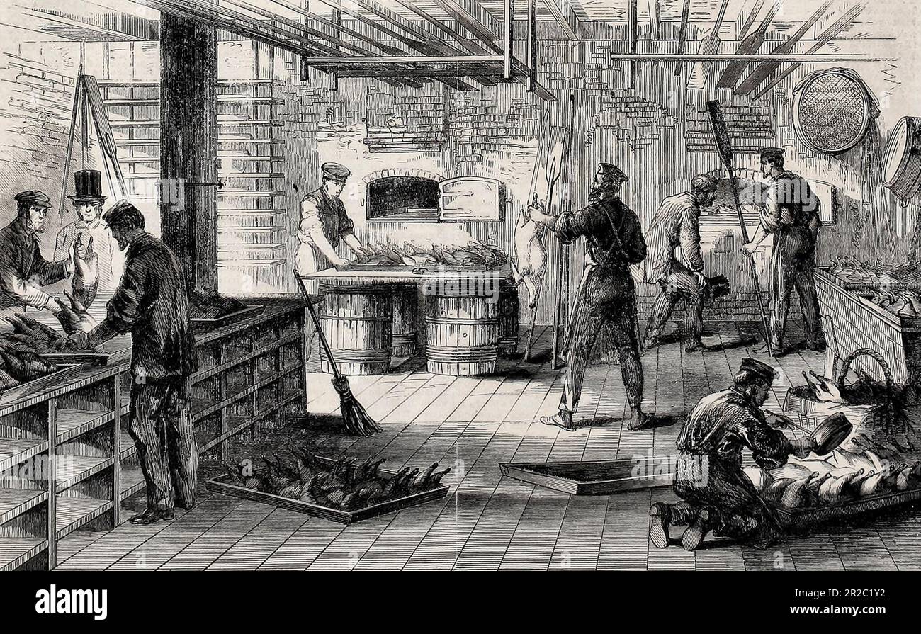 Scene at Steele's Bakery, Number 111 Cherry Street, New York - Process ...