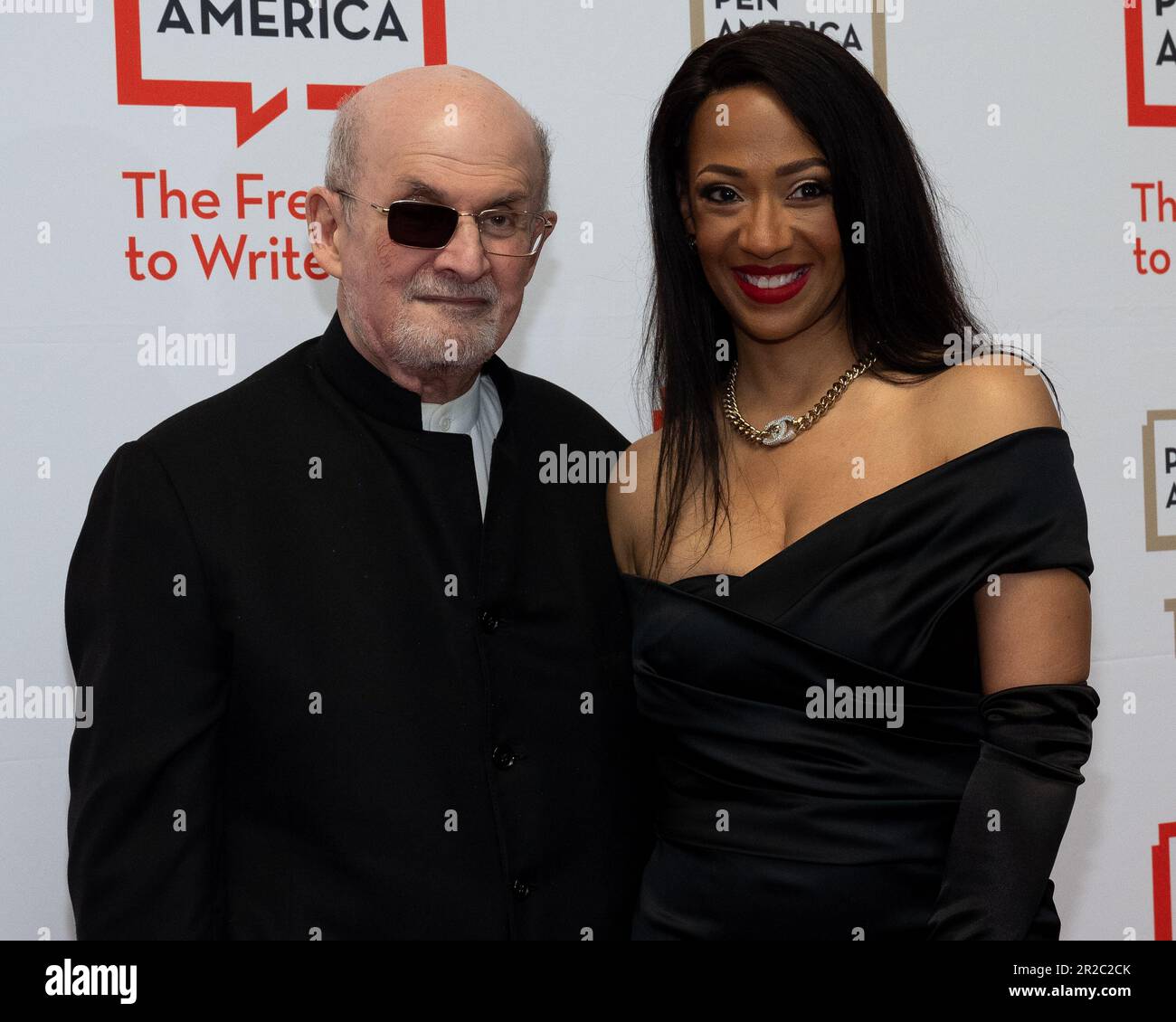 New York, USA. 18th May, 2023. Salman Rushdie and Rachel Eliza ...