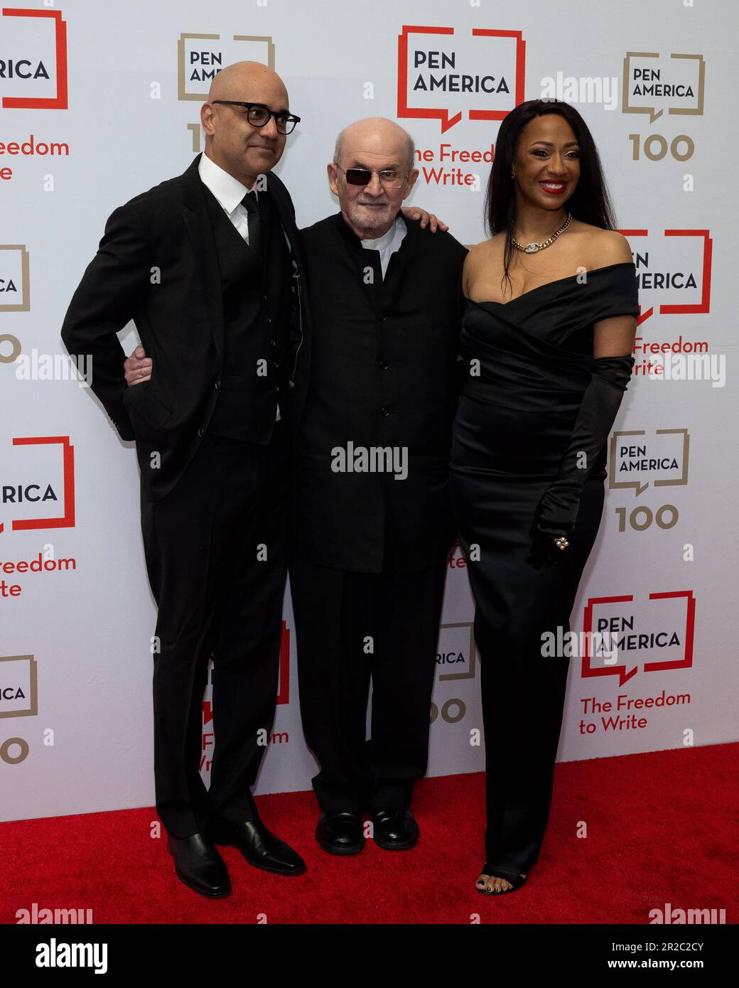 New York, USA. 18th May, 2023. Ayad Akhtar, Salman Rushdie and Rachel ...