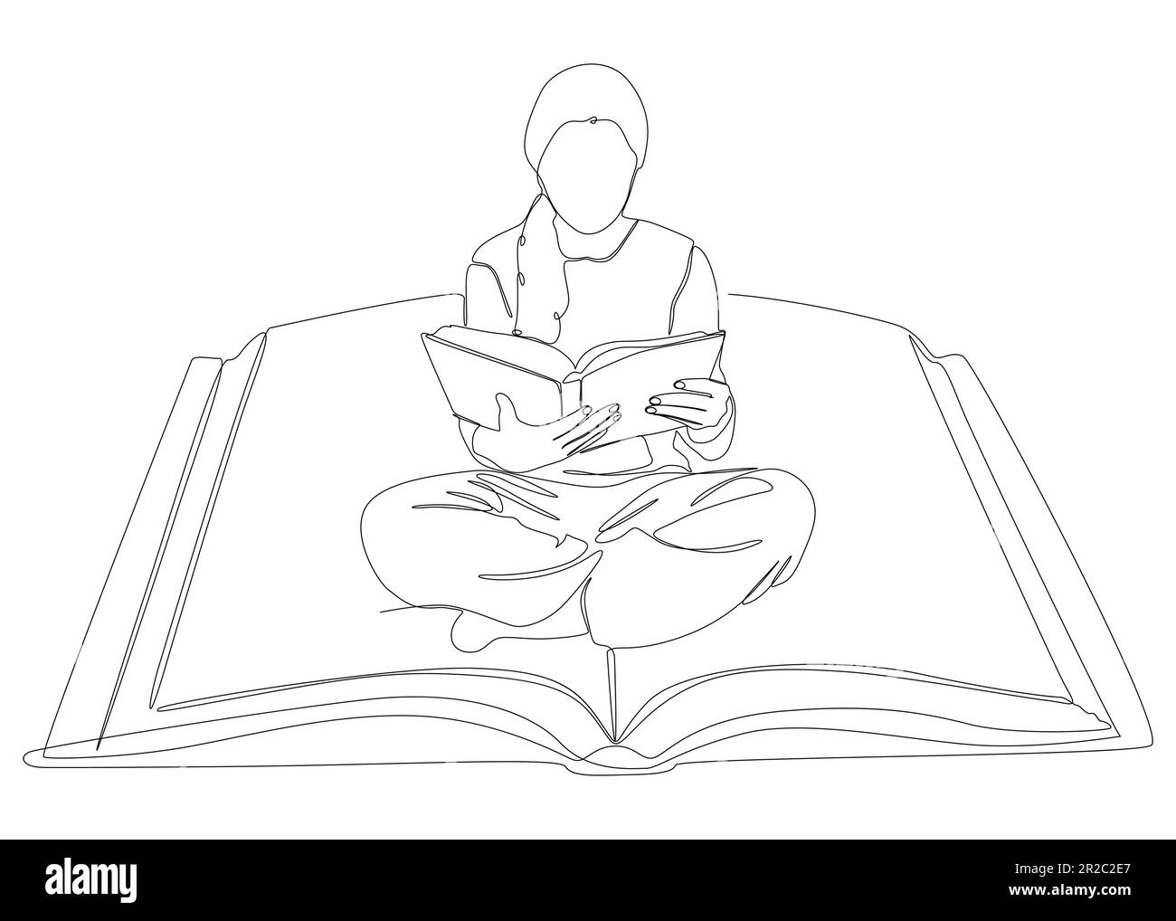 Girl Reading Drawing