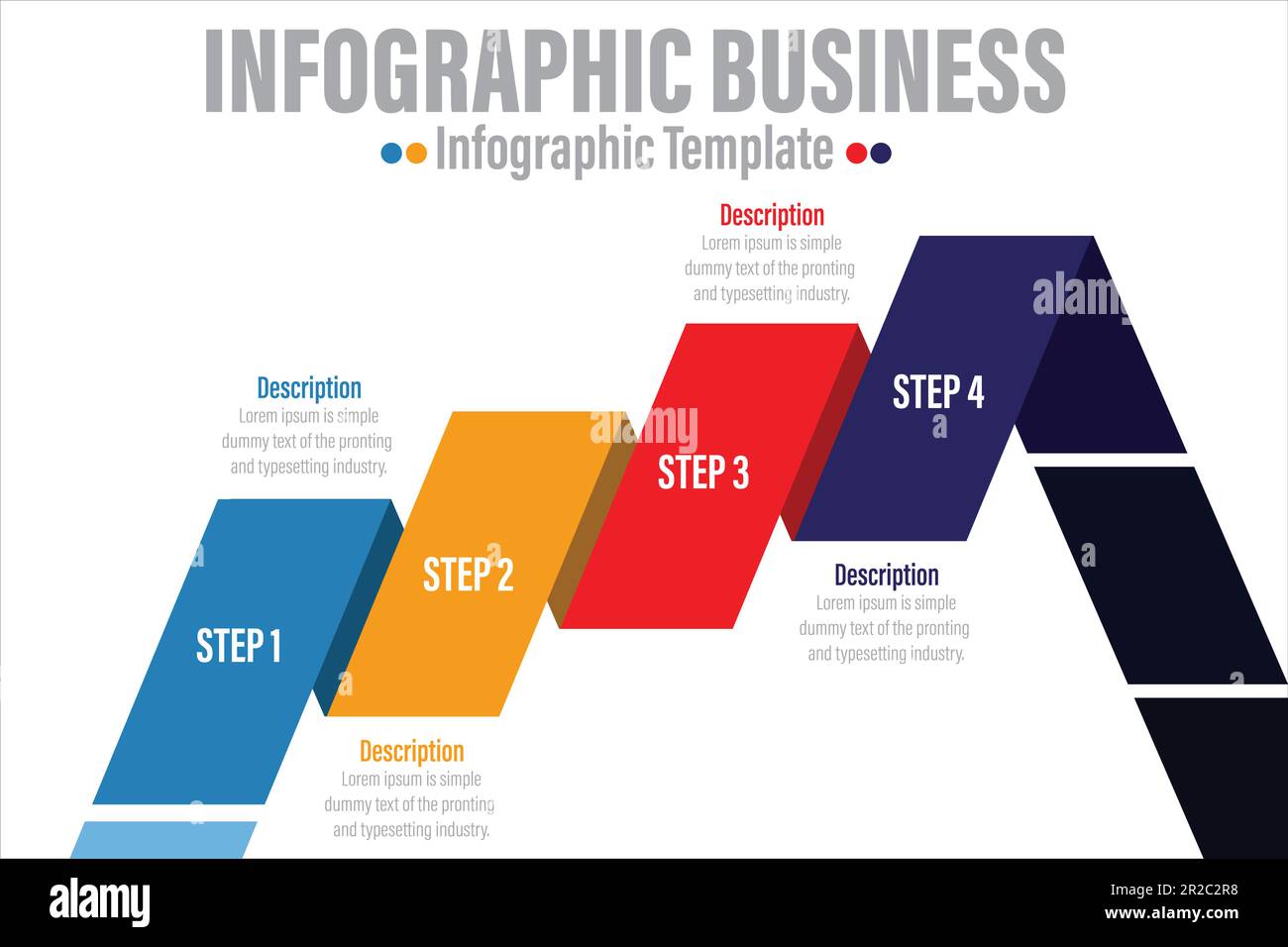 4 Step infographics tab paper index template. Vector illustration ...