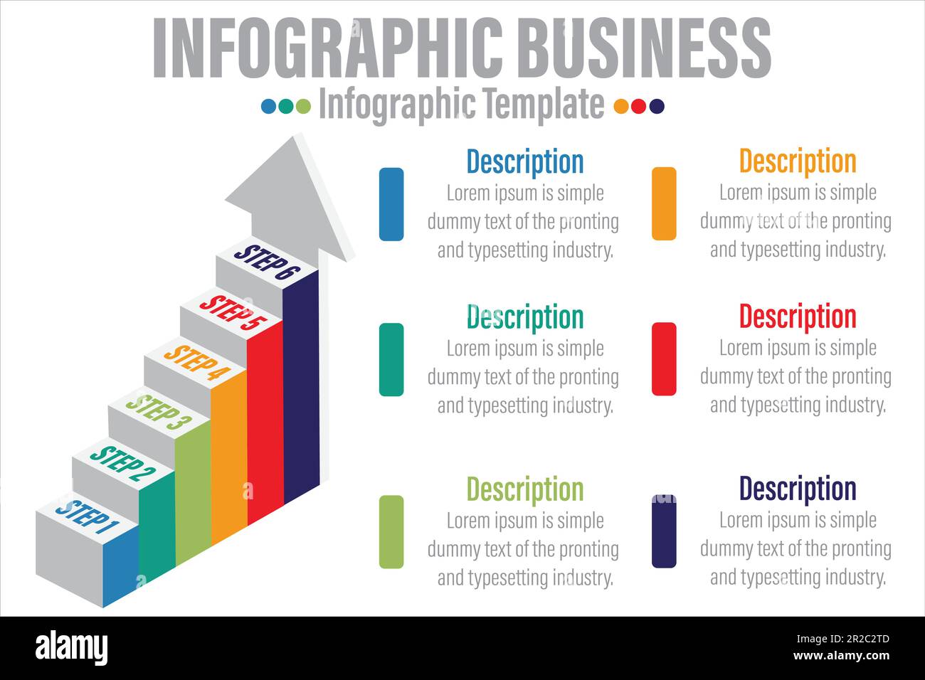 6 Step or six option infographic pattern for business information,presentation.vector and ...