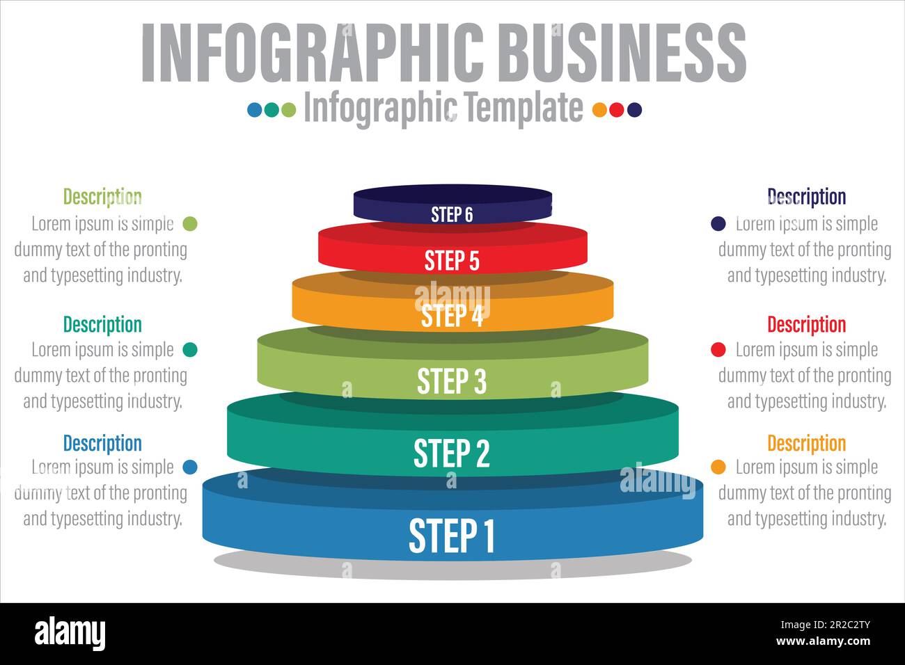 6 step infographic hi-res stock photography and images - Alamy