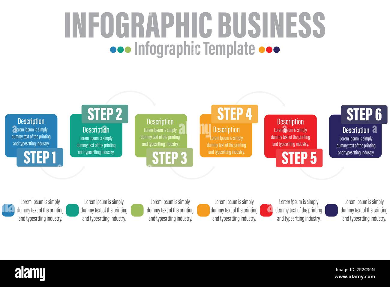 Infographic design template with numbers Six 6 option or six 6 Steps ...