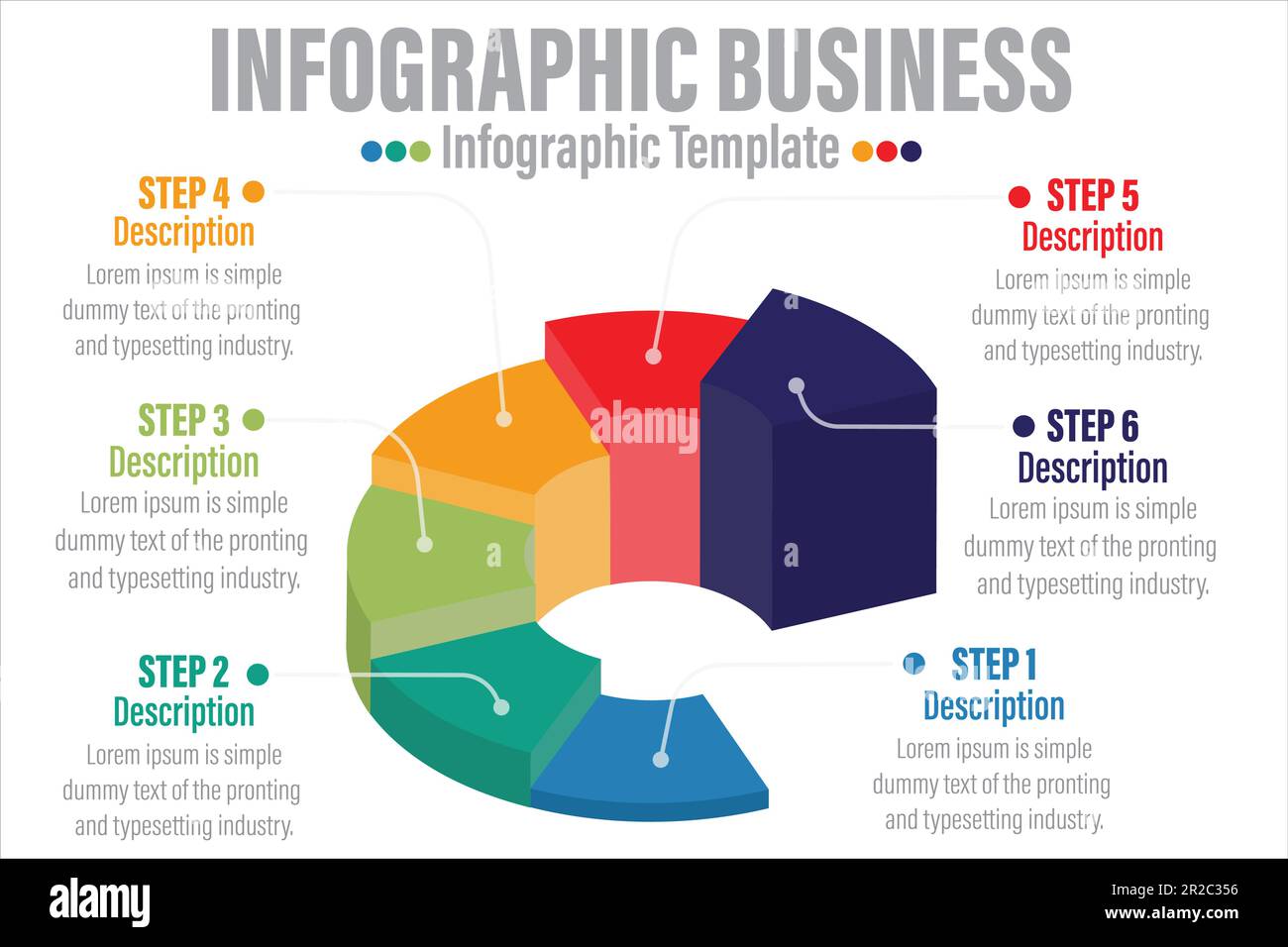 6 Steps and Six 6 Option Modern business infographic for company ...