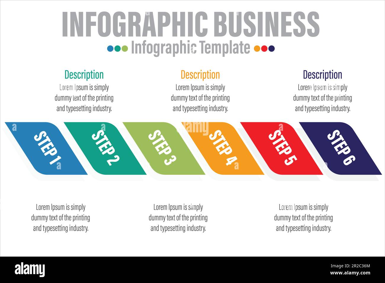 infographics number options template with steps, with 6 Steps, Six 6 ...