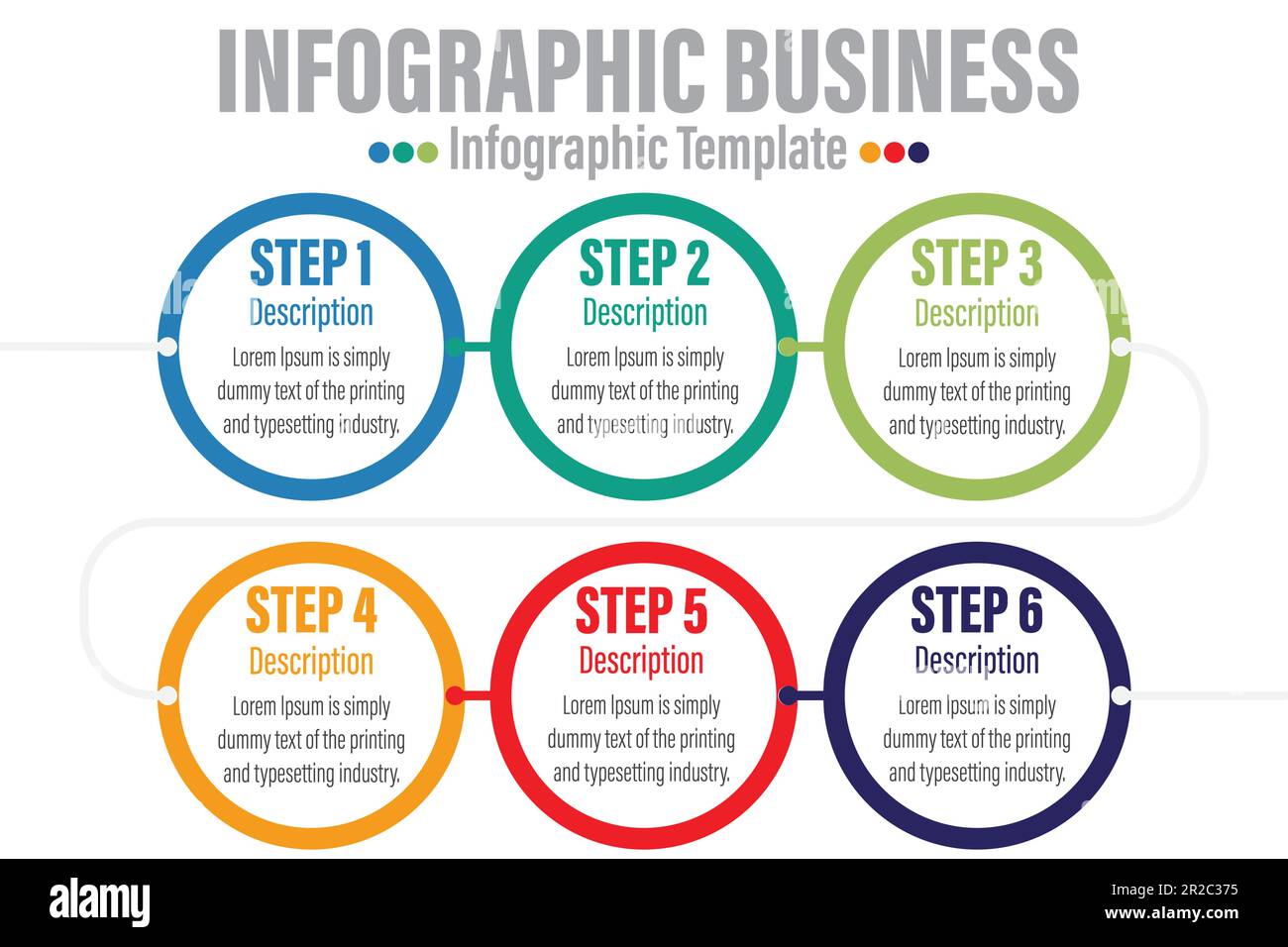 Business infographic template with 3d circle labelVector paper ...