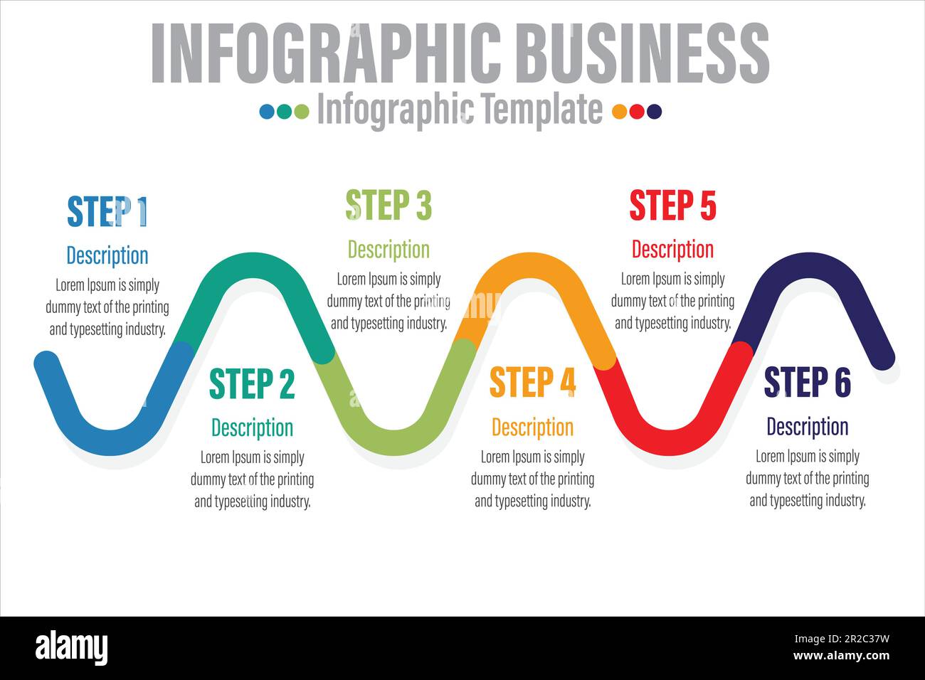 6 Steps,Vector infographic template with four steps or options ...