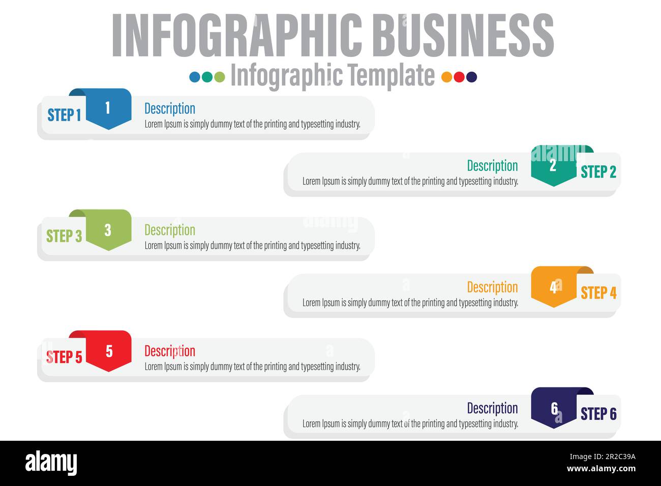 Infographic design template with numbers Six 6 Steps, Six 6 option for Presentation infographic ...