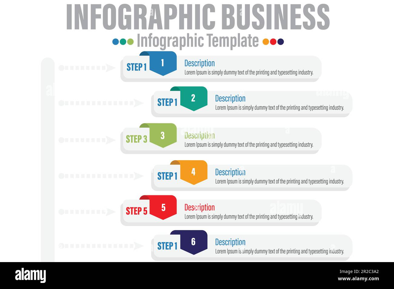 Infographic design template with numbers Six 6 Steps, Six 6 option for ...