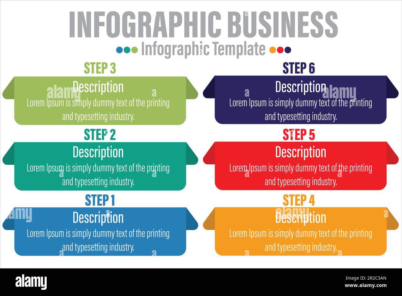 Infographics number options template with steps, with 6 Steps, Six 6 ...