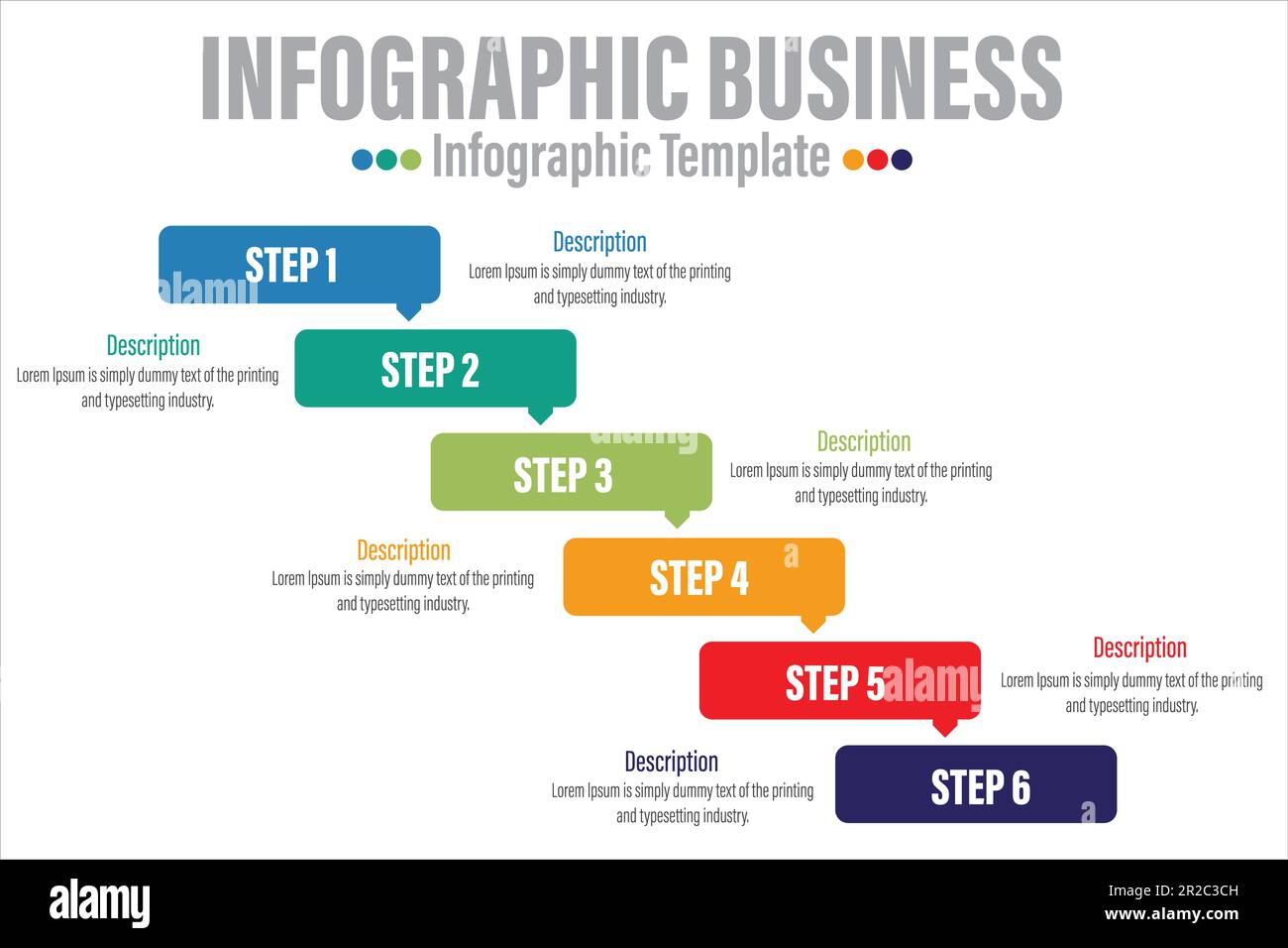 Infographic design template with numbers Six 6 Steps, Six 6 option for ...