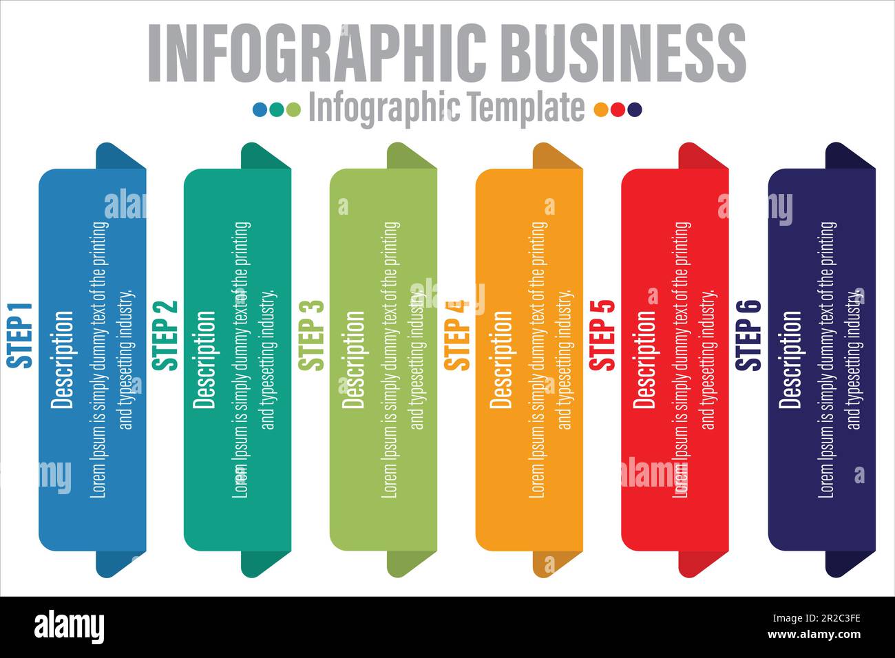 Infographics number options template with steps, with 6 Steps, Six 6 ...