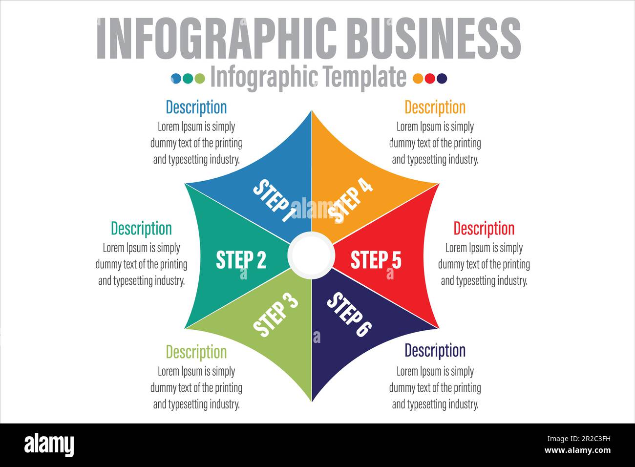 Circle Infographic thin line design and 6 options or steps ...