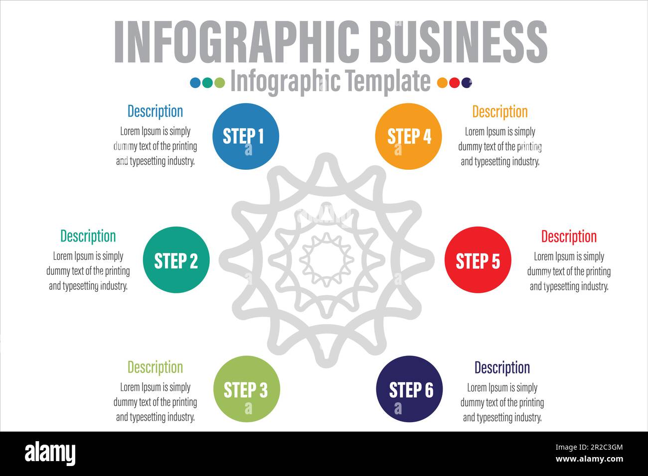 Cyclic and atom start diagram infographic with circles. Modern ...