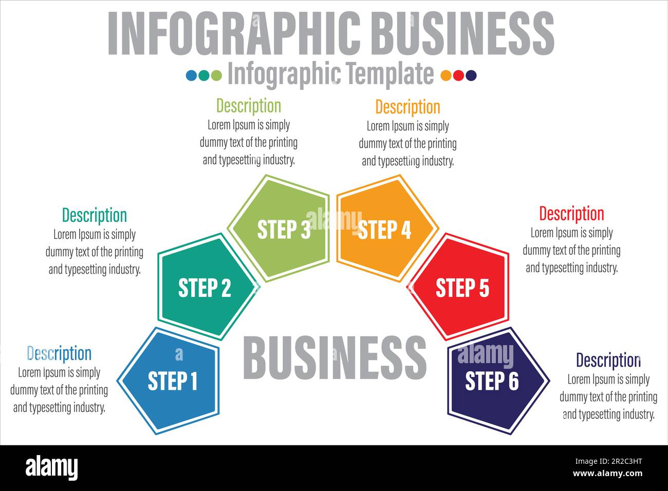 Infographic polygon design template with numbers six 6 steps, six 6 option can be used for ...