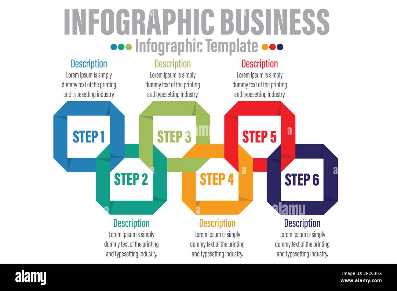 Infographic design template with numbers Six 6 option or six 6 Steps ...