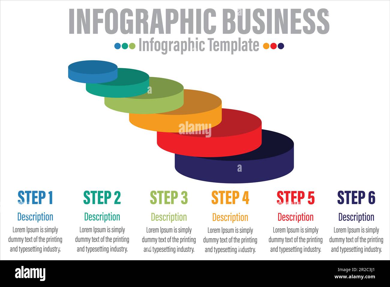 6 Steps and Six 6 Option Modern business infographic for company ...