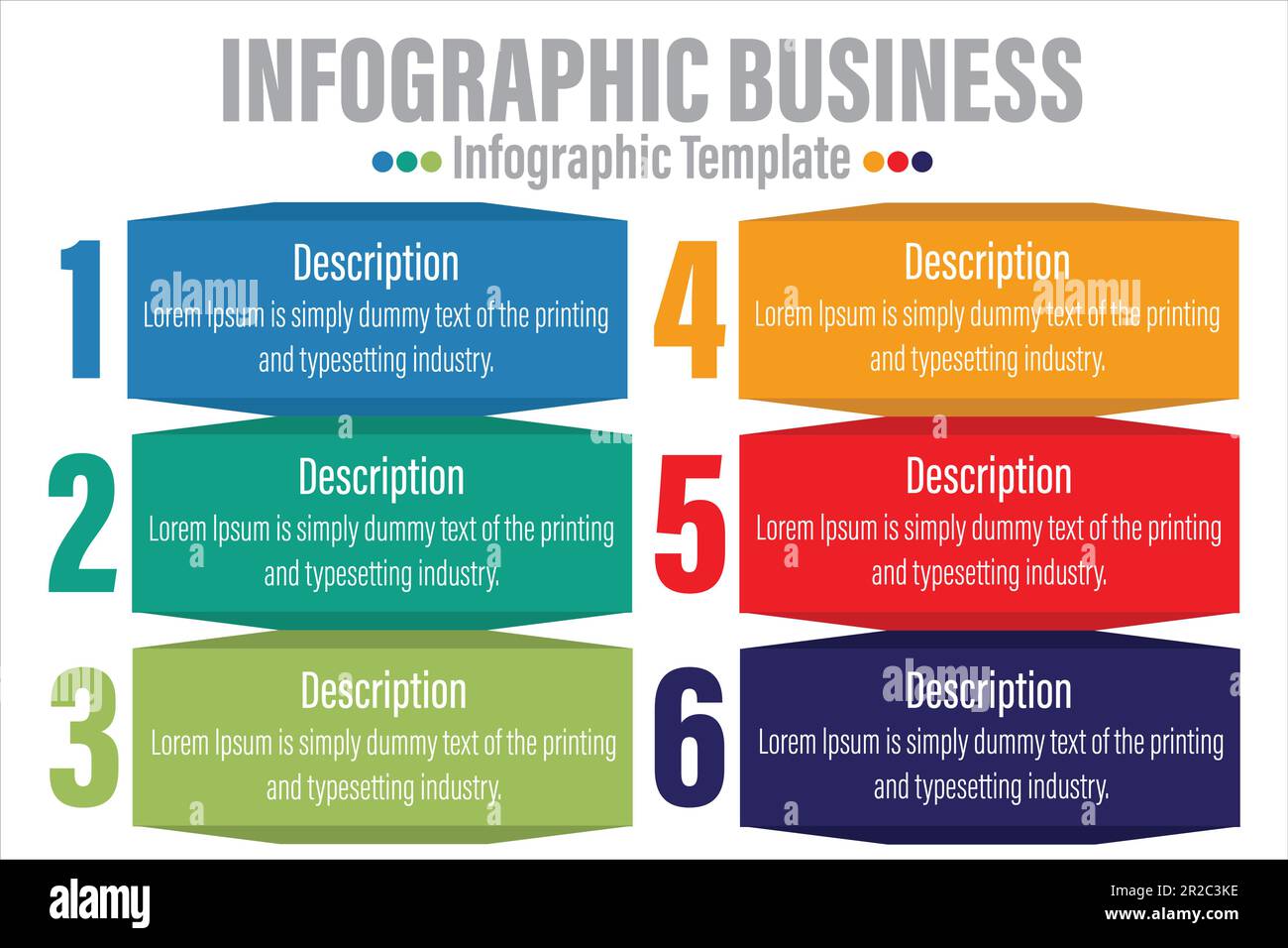 Six rectangle timeline steps or option workflow infographic plan concept design vector with ...