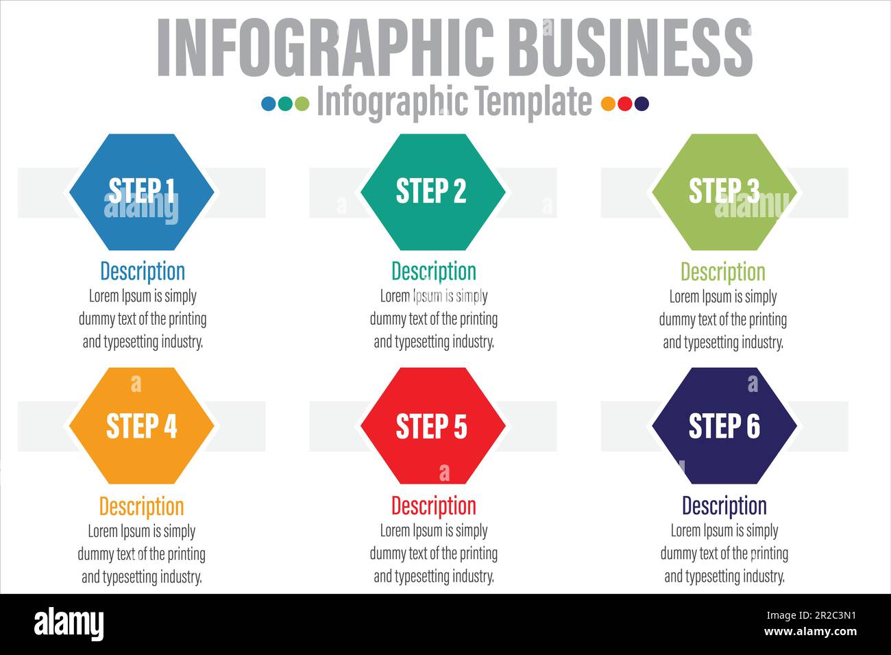 Infographic design template with numbers six 6 steps, six 6 option can ...