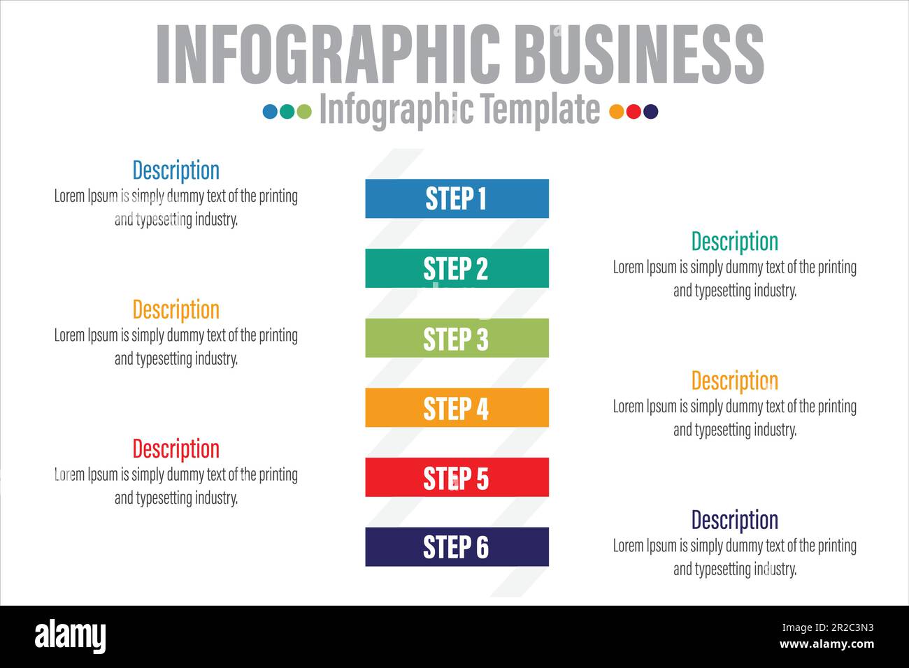 Infographic design template with numbers Six 6 Steps, Six 6 option for ...