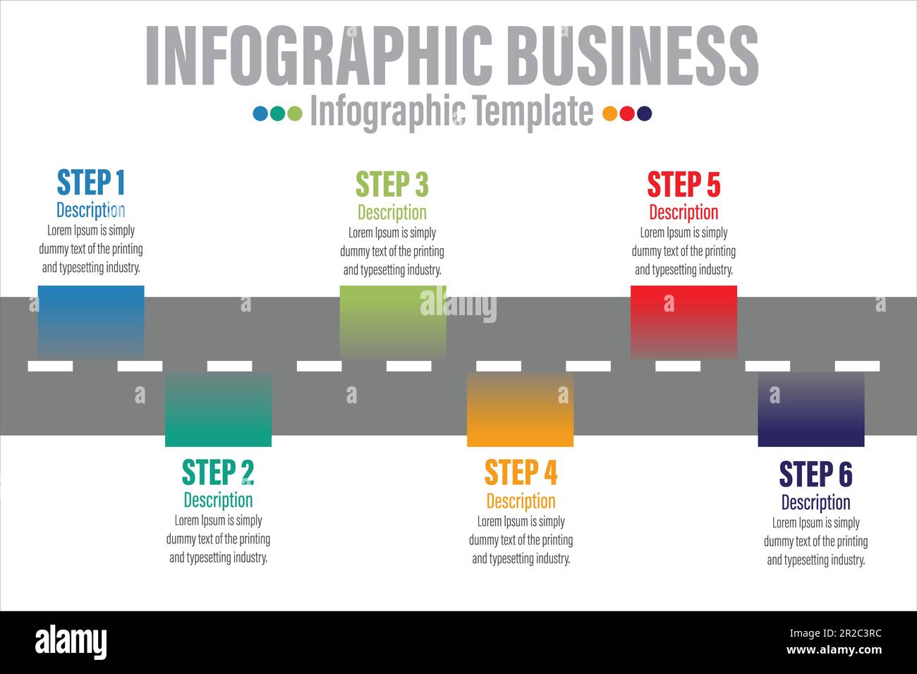 Road Timeline Infographic Presentation Template on with 3D Location Pin ...