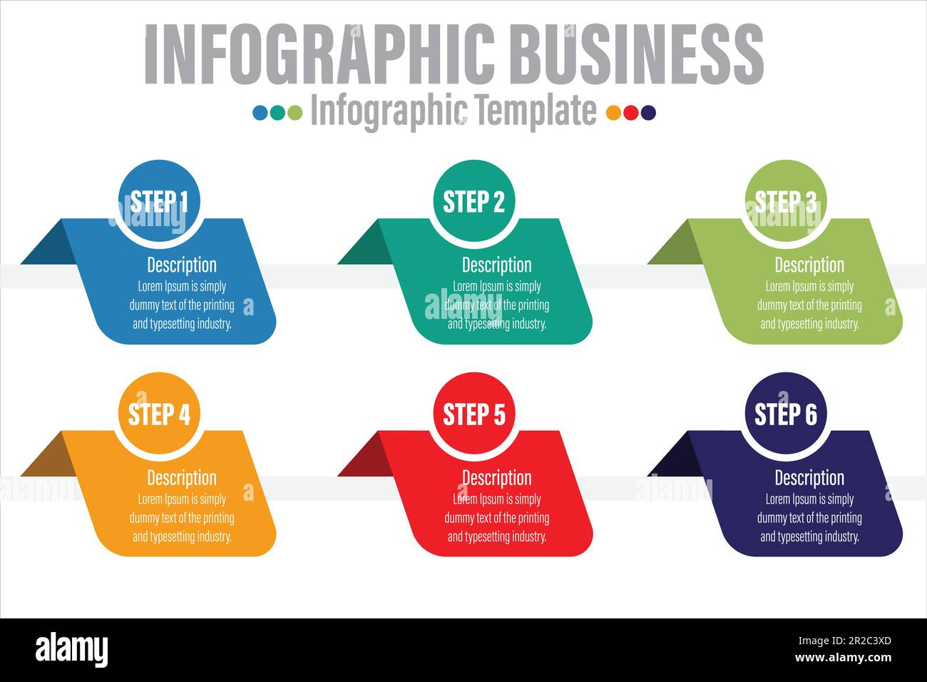infographics number options template with steps, with 6 Steps, Six 6 ...