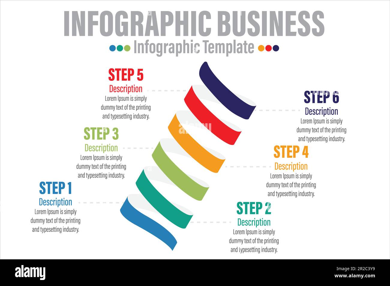 infographics number options template with steps, with 6 Steps, Six 6 ...