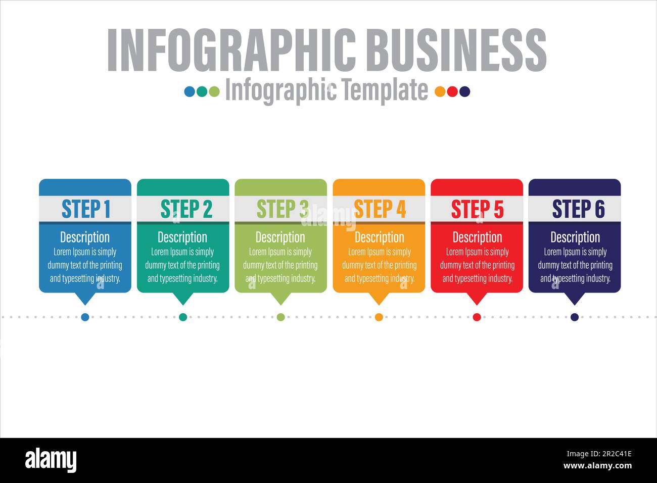 Infographic design template with numbers Six 6 option or six 6 Steps ...