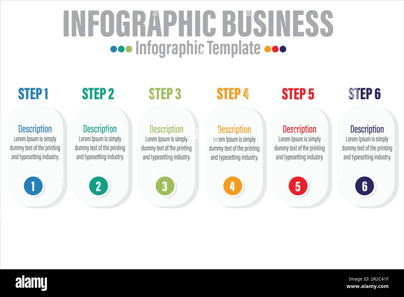 Vector Graphic of Infographic Element Design Templates with Six 6 Steps ...