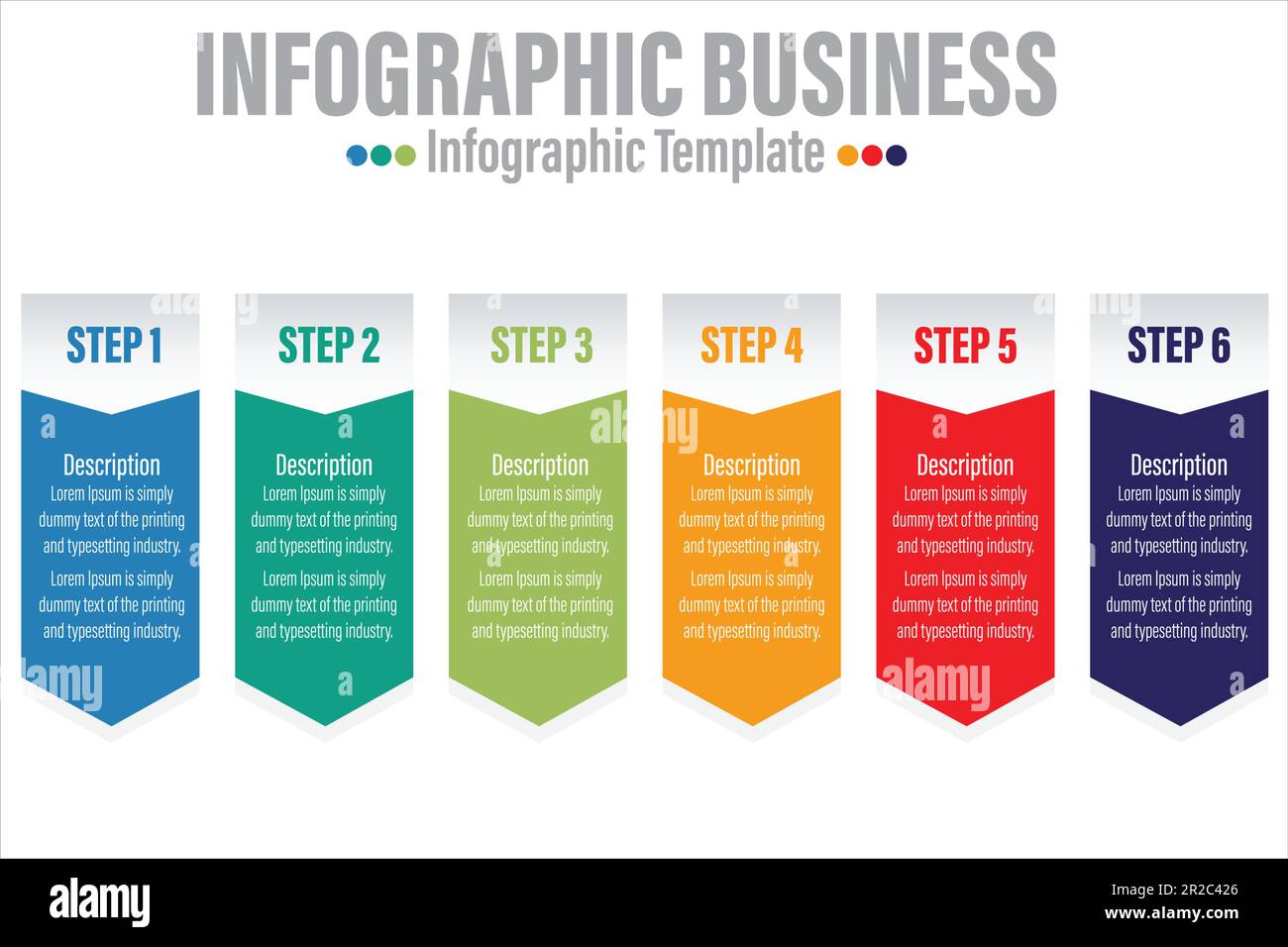 Infographic vector Business colorful template design simple arrow shiny ...