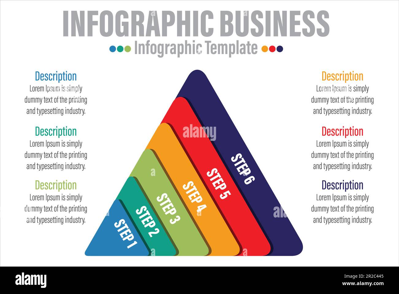 Infographic template for business. 6 steps Modern Mindmap pyramid level ... Infographic template for business. 6 steps Modern Mindmap pyramid level ...
