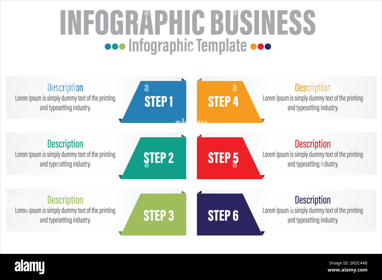 Infographic design template with numbers Six 6 Steps, Six 6 option for ...