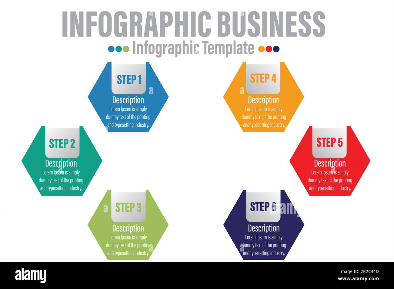 Vector Six 6 steps timeline infographics template step by step, diagram ...