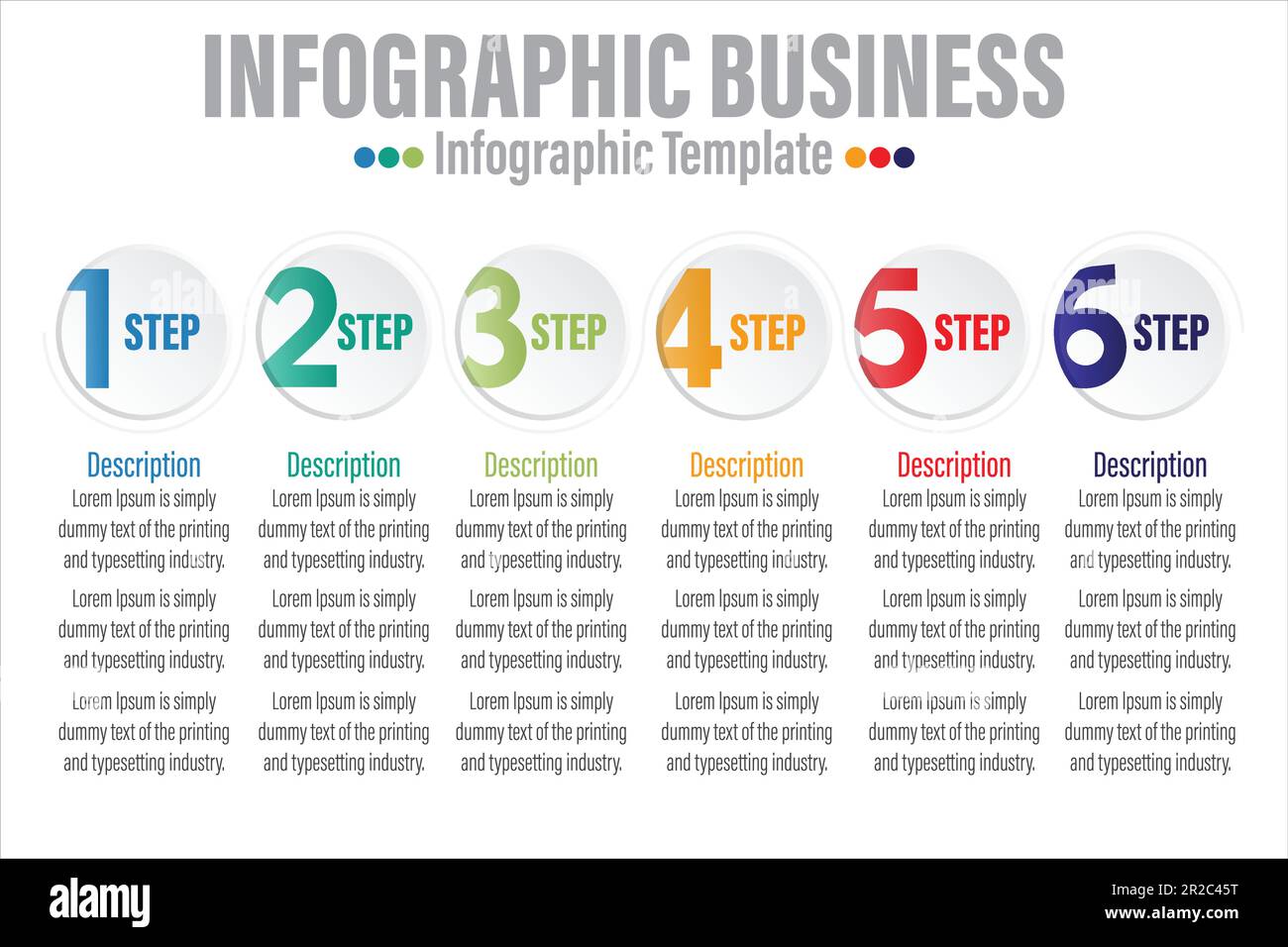 Vector Infographic label design with Six 6 options or steps ...