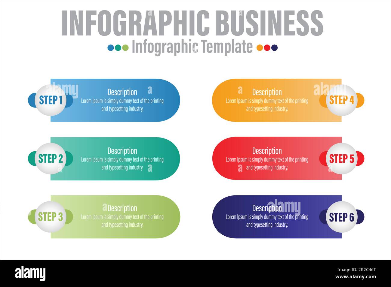 Infographic design template with numbers Six 6 Steps, Six 6 option for ...