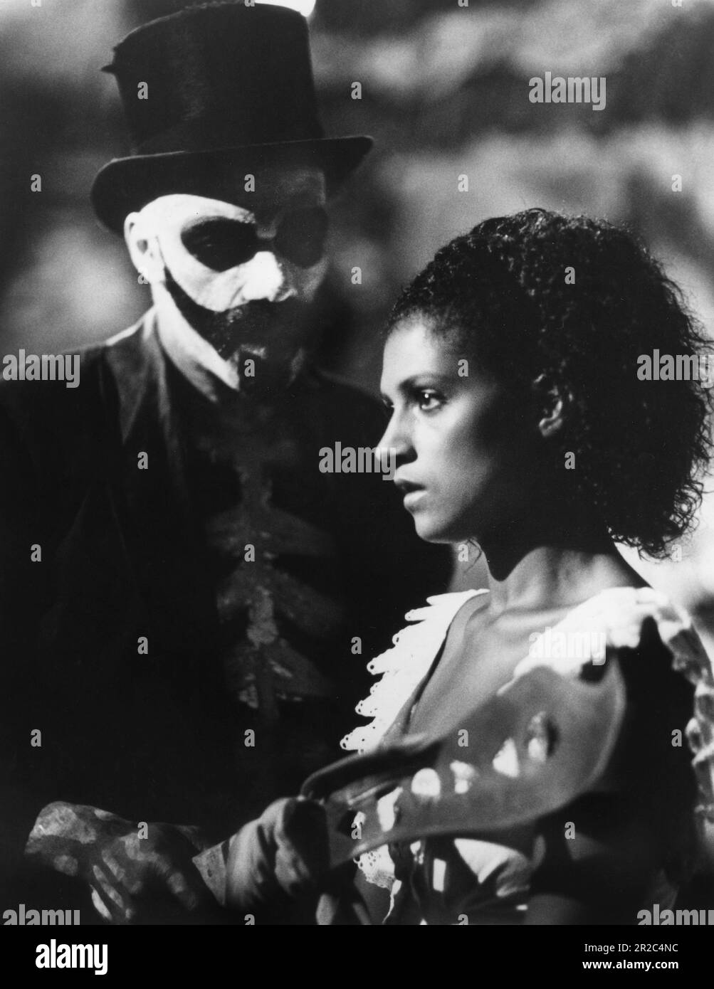 Badja Djola, Cathy Tyson, on-set of the Film, "The Serpent And The ...