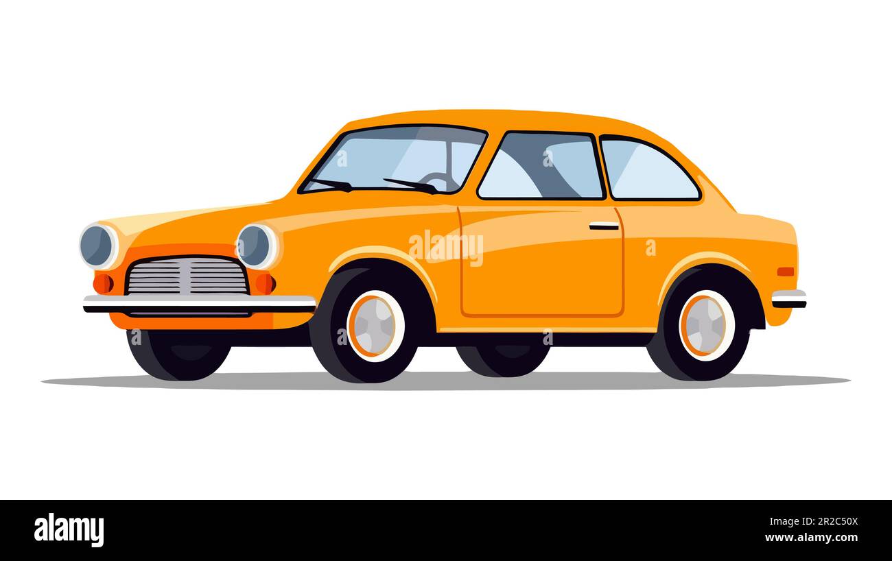 Old car drawing isolated vector. Retro auto illustration. Antique ...