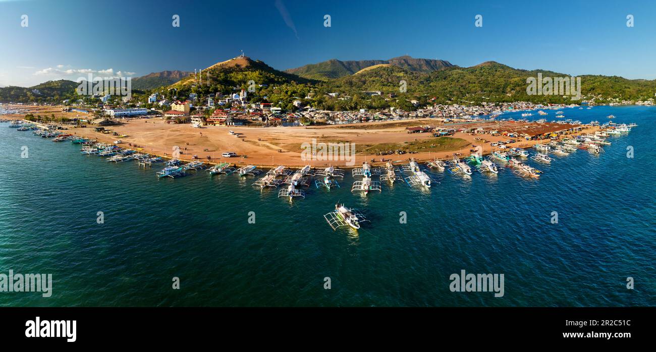 Coron town aerial photo, Palawan, Philippines Stock Photo - Alamy