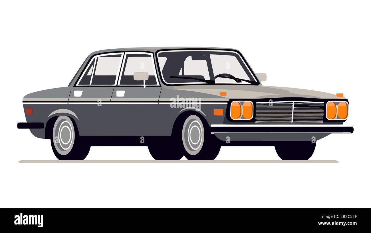Old car drawing isolated vector. Retro auto illustration. Antique ...