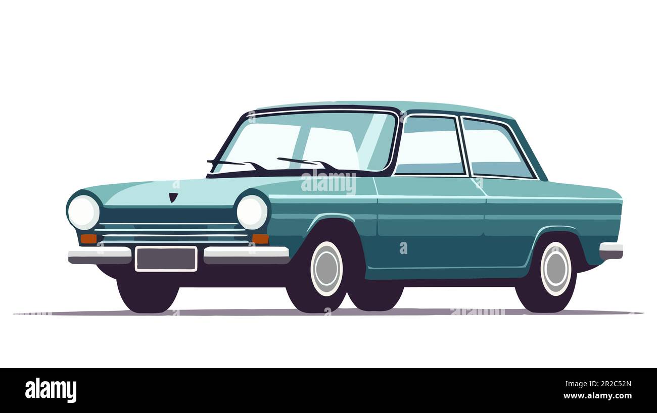 Old car drawing isolated vector. Retro auto illustration. Antique ...